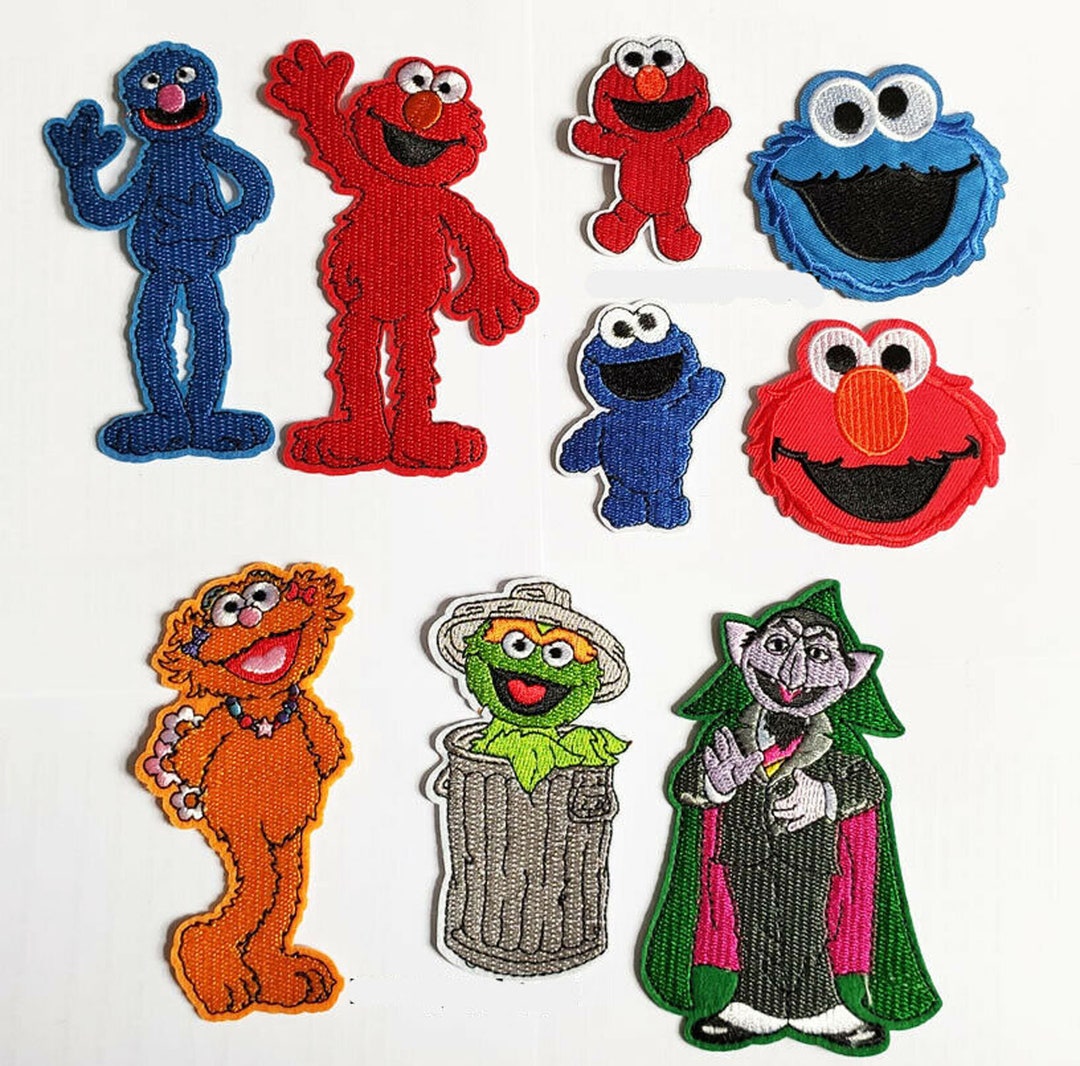 Red Blue Cookie Monster Muppets Iron on Sew on Patch Badge - Etsy