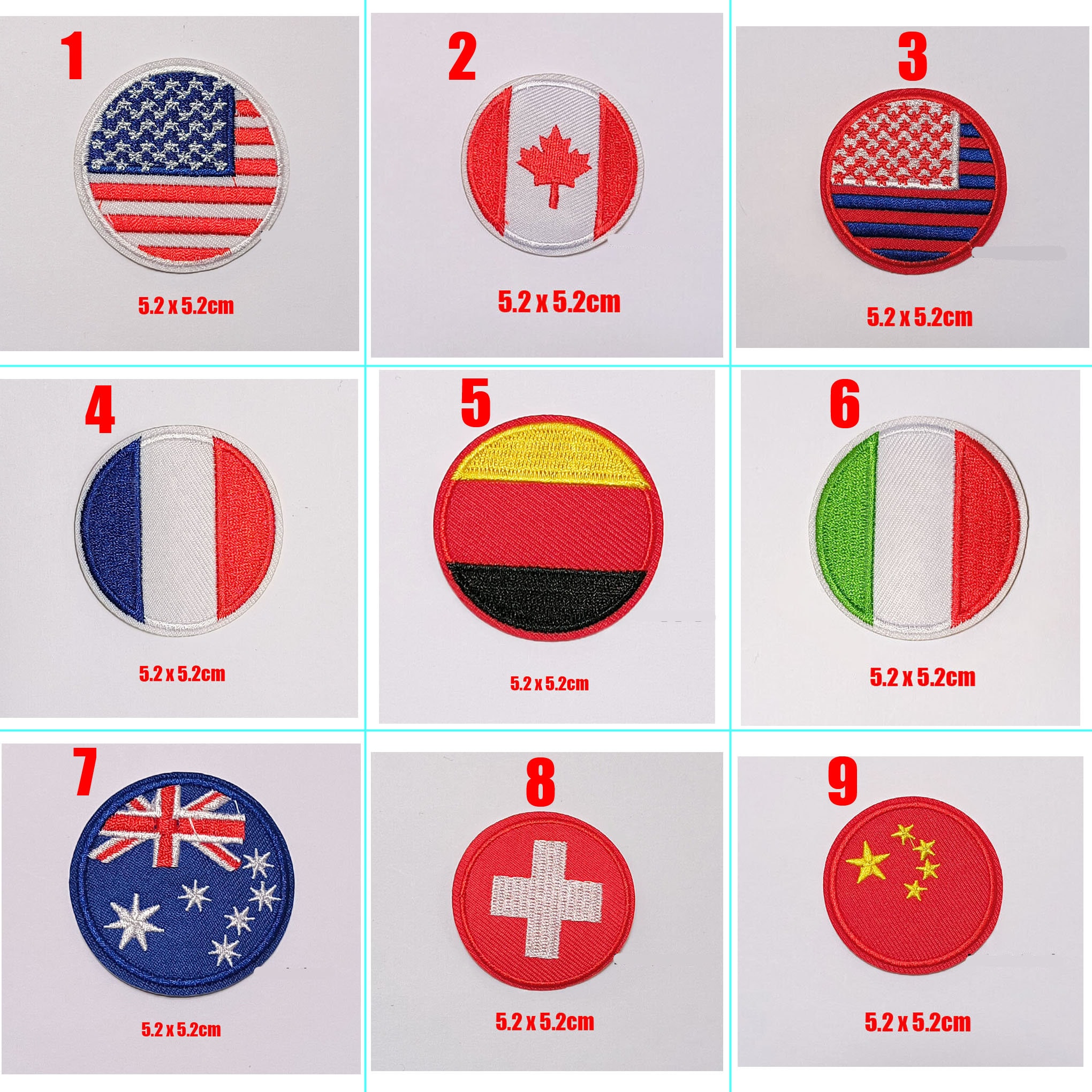 Flag Patches National Country Flag Badges Sew on Iron On - Etsy