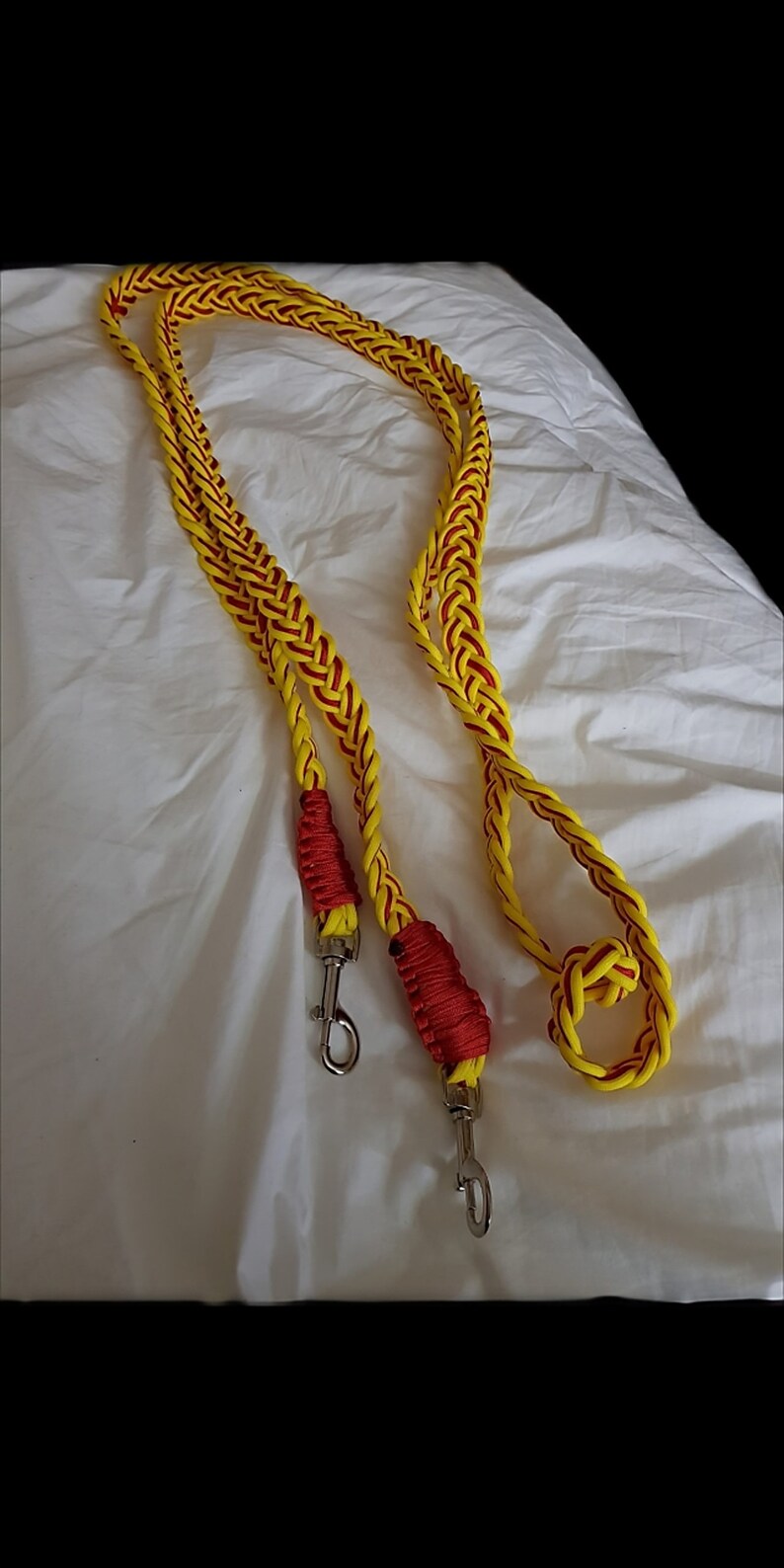 Red and Yellow Handwoven Paracord Reins - Etsy