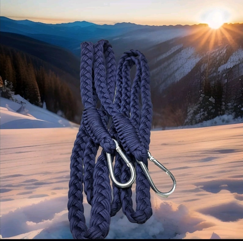 Dark Navy Blue Coloured Handwoven Paracord Reins Any Size Made Choice ...