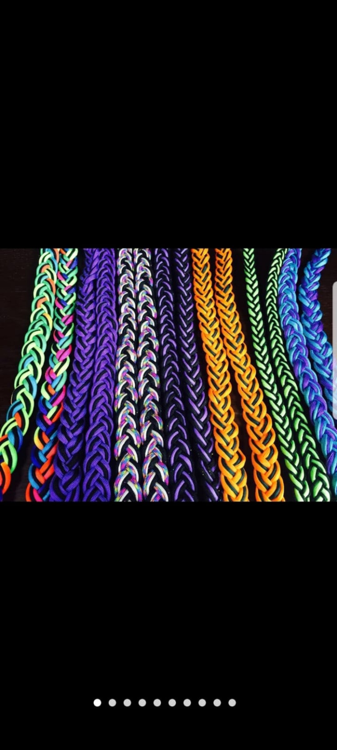 Coloured Handwoven Paracord Driving Reins.strong Durable Handmade to ...