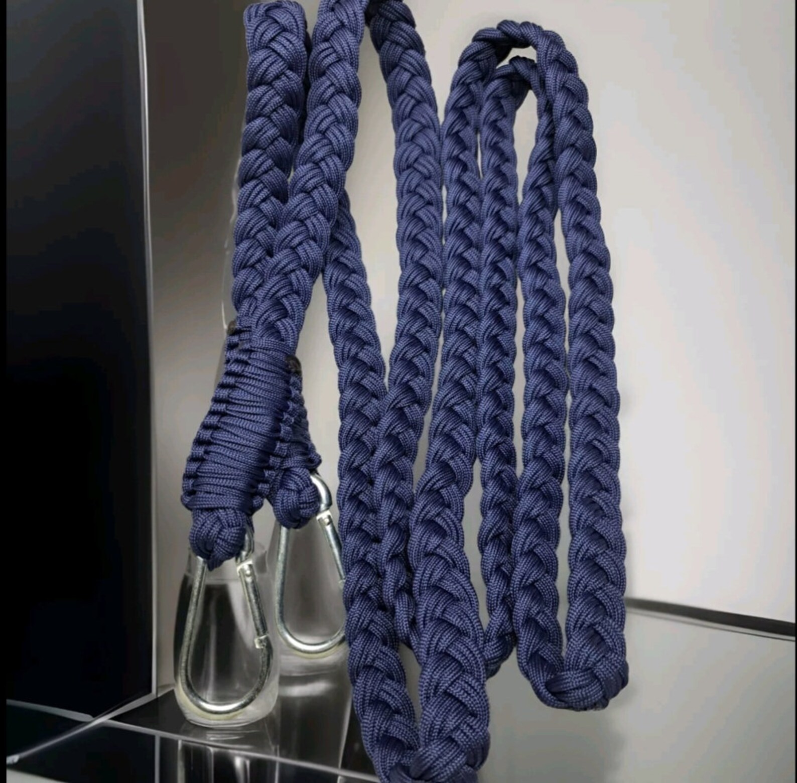 Dark Navy Blue Coloured Handwoven Paracord Reins Any Size Made Choice ...