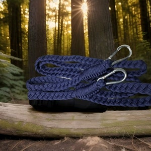 Dark Navy Blue Coloured Handwoven Paracord Reins Any Size Made Choice ...