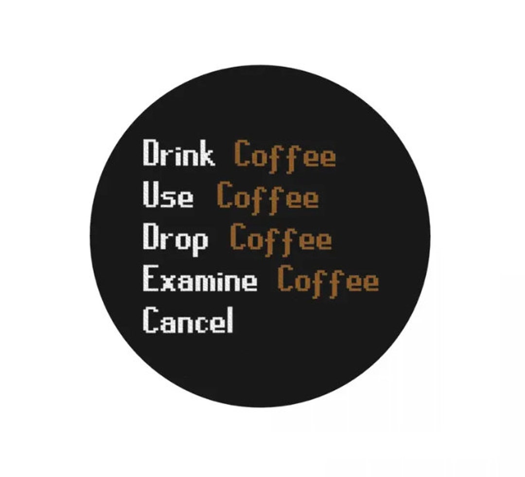 Runescape Coffee Coasters right-click on an Item Coaster Osrs Coffee Coaster - Etsy