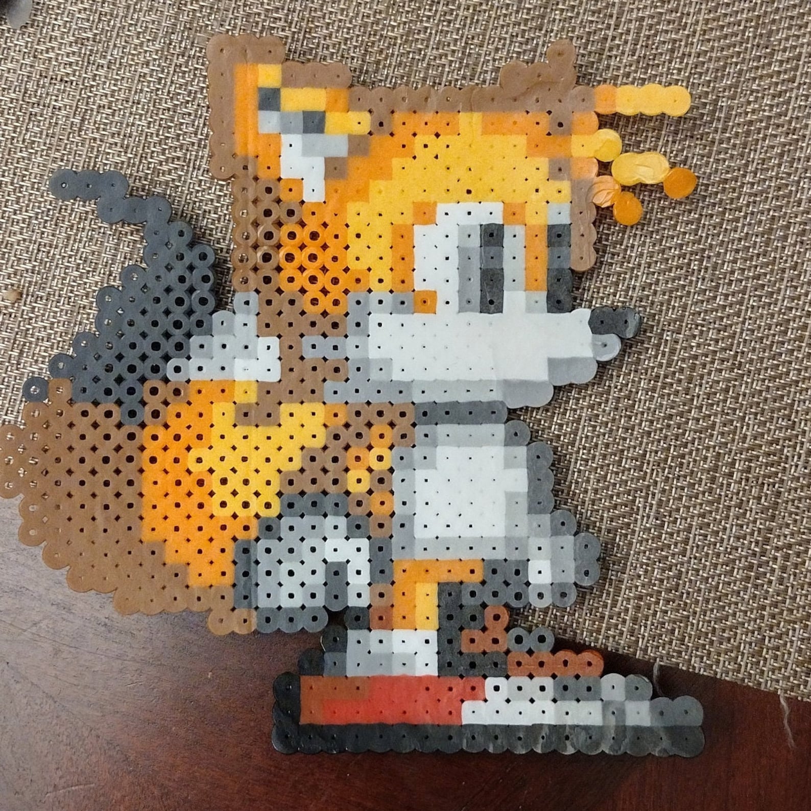 Miles "tails" Prower (sonic 3 & Knuckles) Sprite - Perler Bead Pixel ...