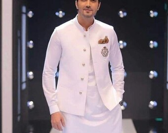 UK & US Outfit Jacket, White Modi Cut Jacket, Wedding Jacket, Party ...