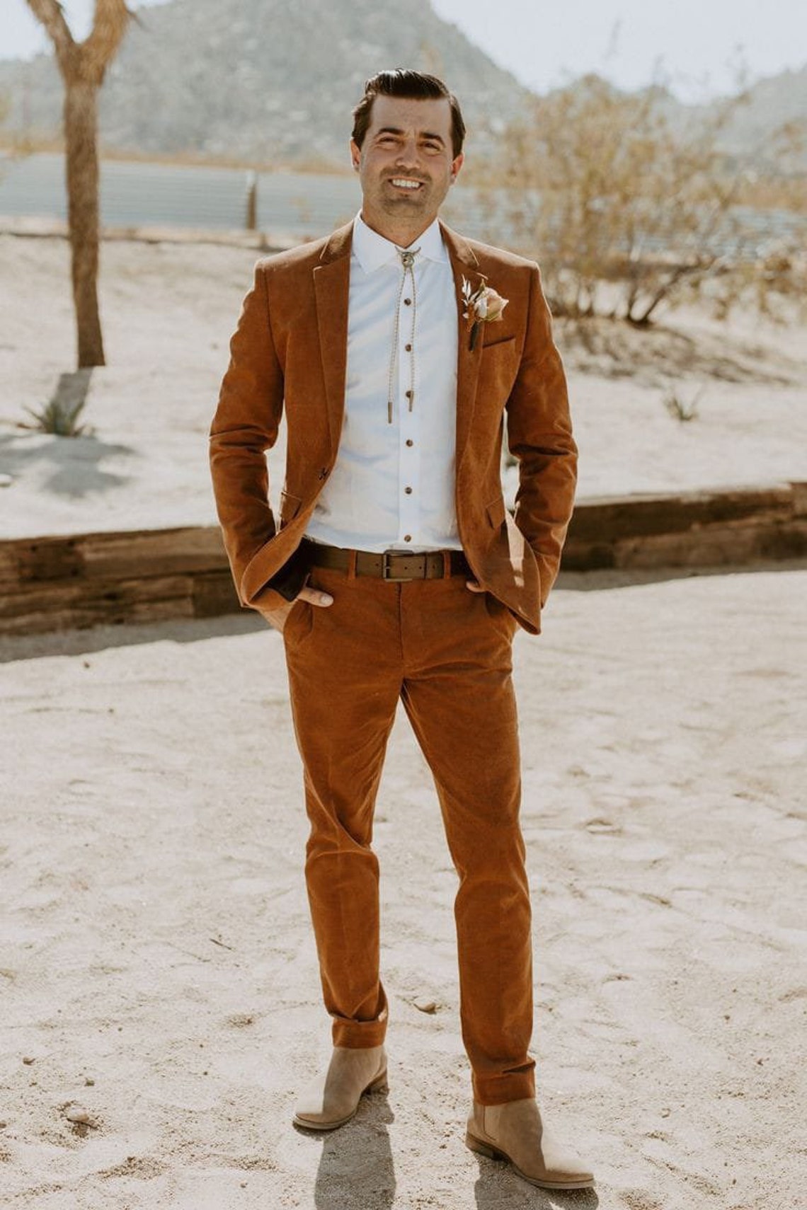 Men's Premium, Rust 2 Piece Suit, Wedding Suit, Anniversary Suit ...