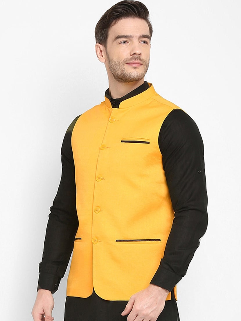 Men's Wedding Yellow Jacket, Men's Party Wear Jacket, Nehru Jacket,modi ...