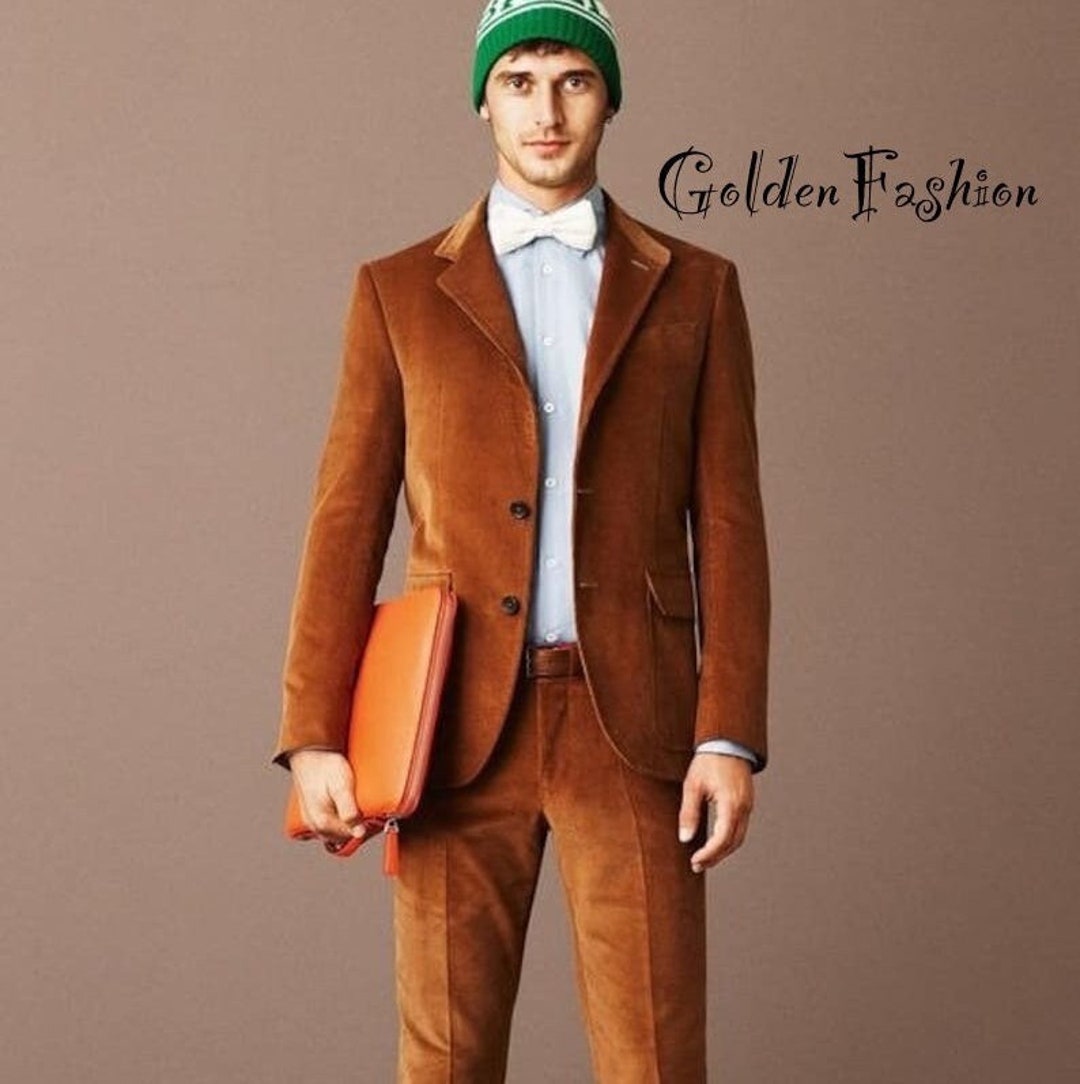 Men's Premium, Rust 2 Piece Suit, Wedding Suit, Anniversary Suit ...