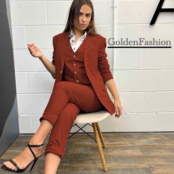 Womens Three Piece Suit - Etsy