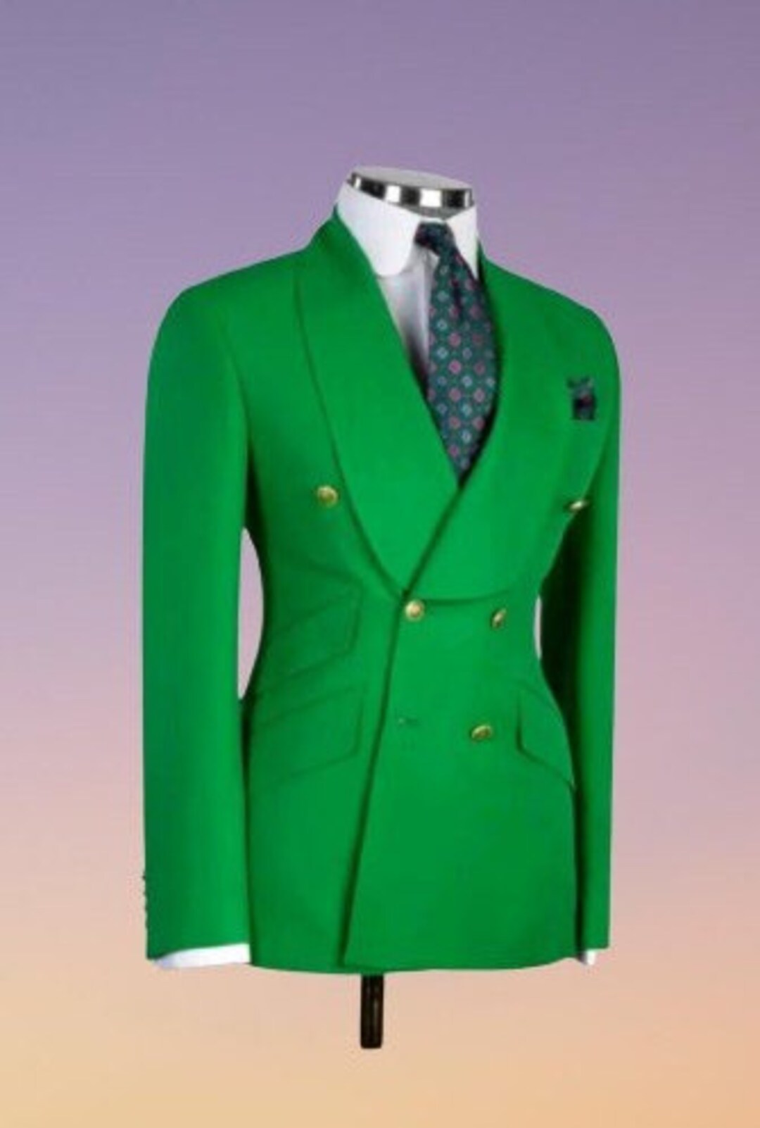 Parrot Green/premium,double Breasted 2 Piece Suit, Prom Outfit Suit ...