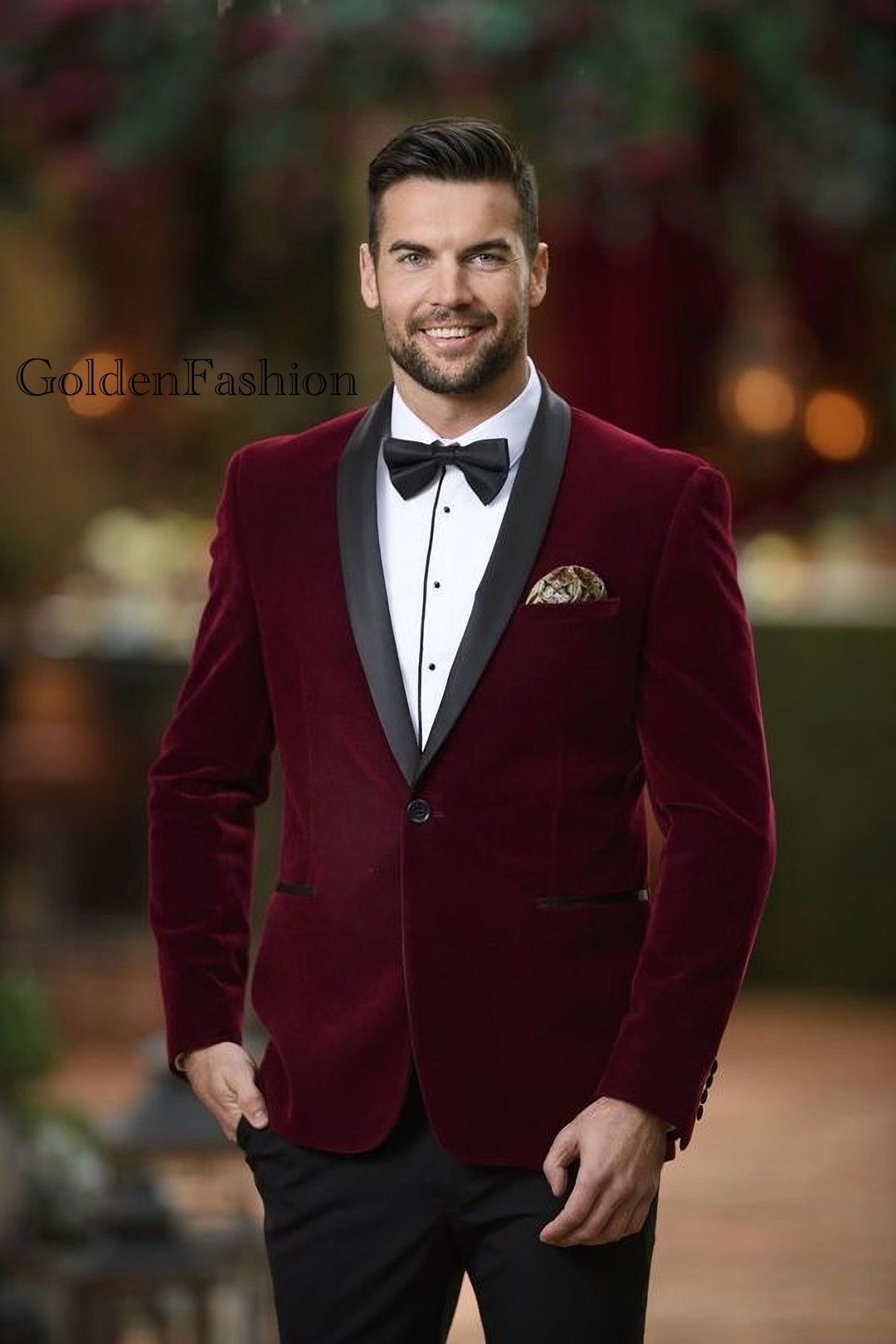 Mens Tuxedo Suits, Maron 2 Piece Suits, Groom Suits, Groomsmens Suits ...