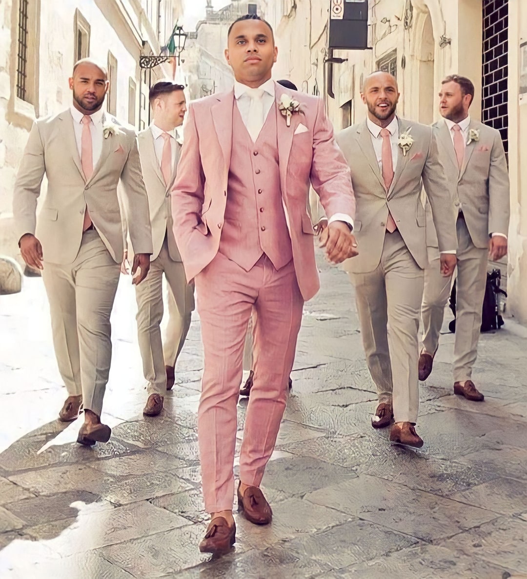 Suit for Men, Premium Wedding Suit, Pink 3 Piece Suit for Men, Elegant ...
