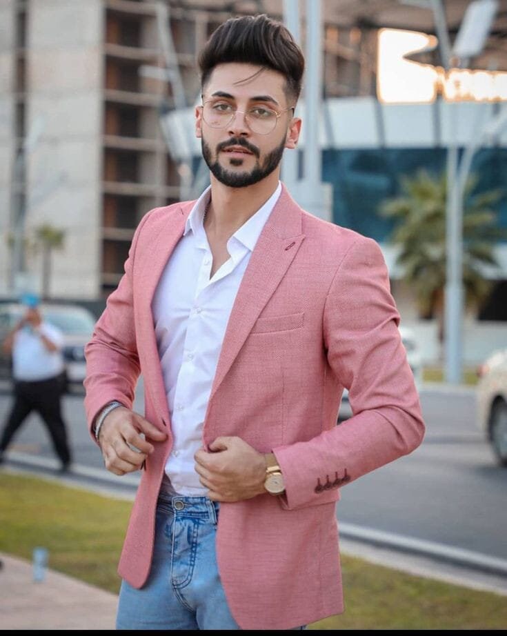 Pink-rose Italian Cut Blazer, One Button Coat, for Men, Pink Tuxedo ...