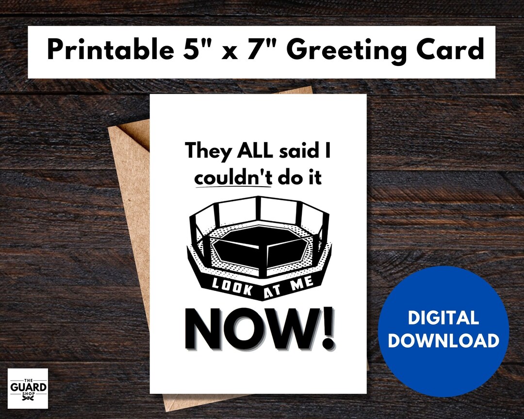 Printable UFC MMA Leon Edwards Quote "look at Me Now" Greeting Card ...