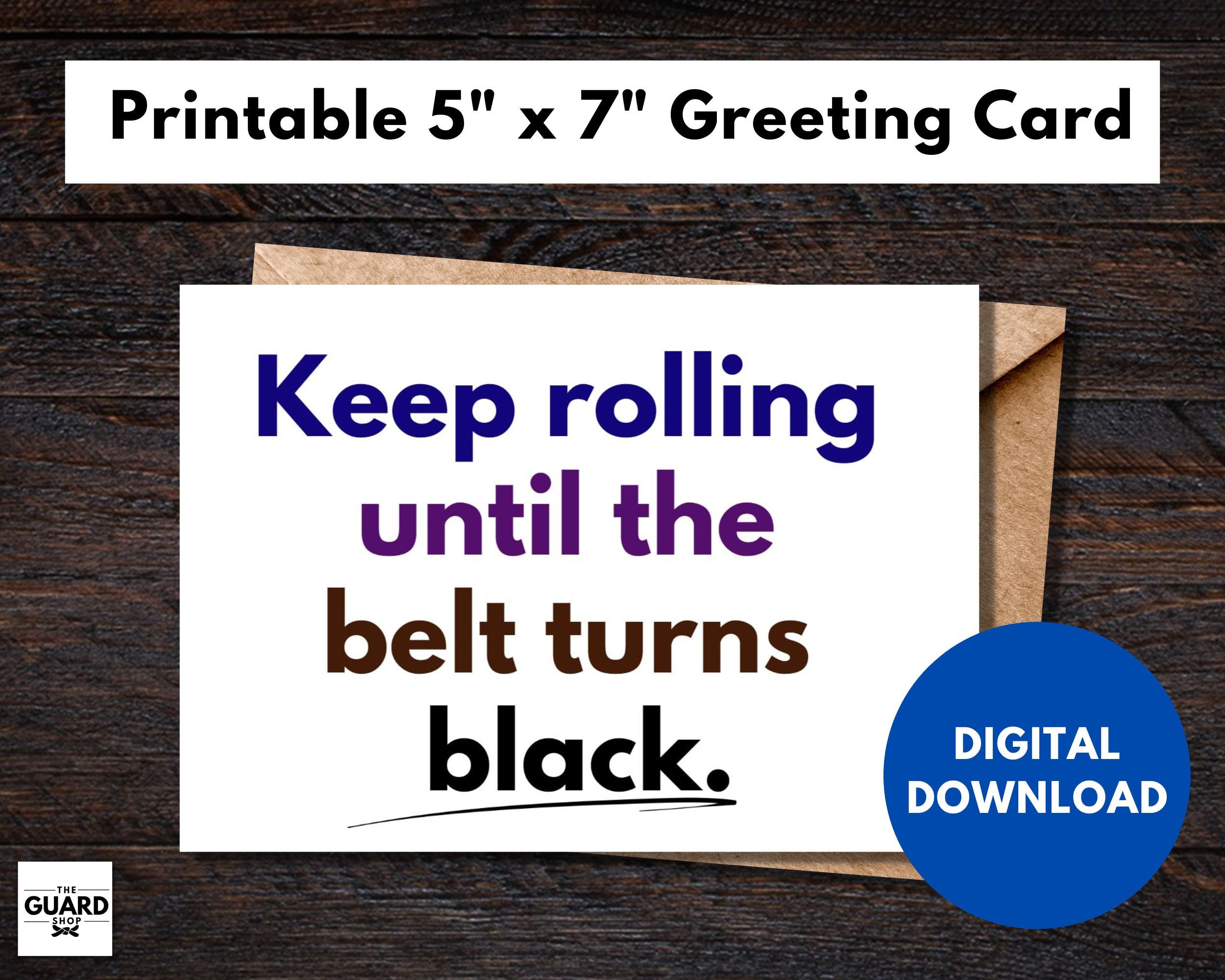 Printable BJJ Jiu-jitsu Belt Greeting Card - Digital Download - Etsy