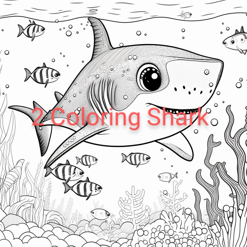 Shark Coloring Pages, Shark Printable, Shark Games, Shark Activities ...