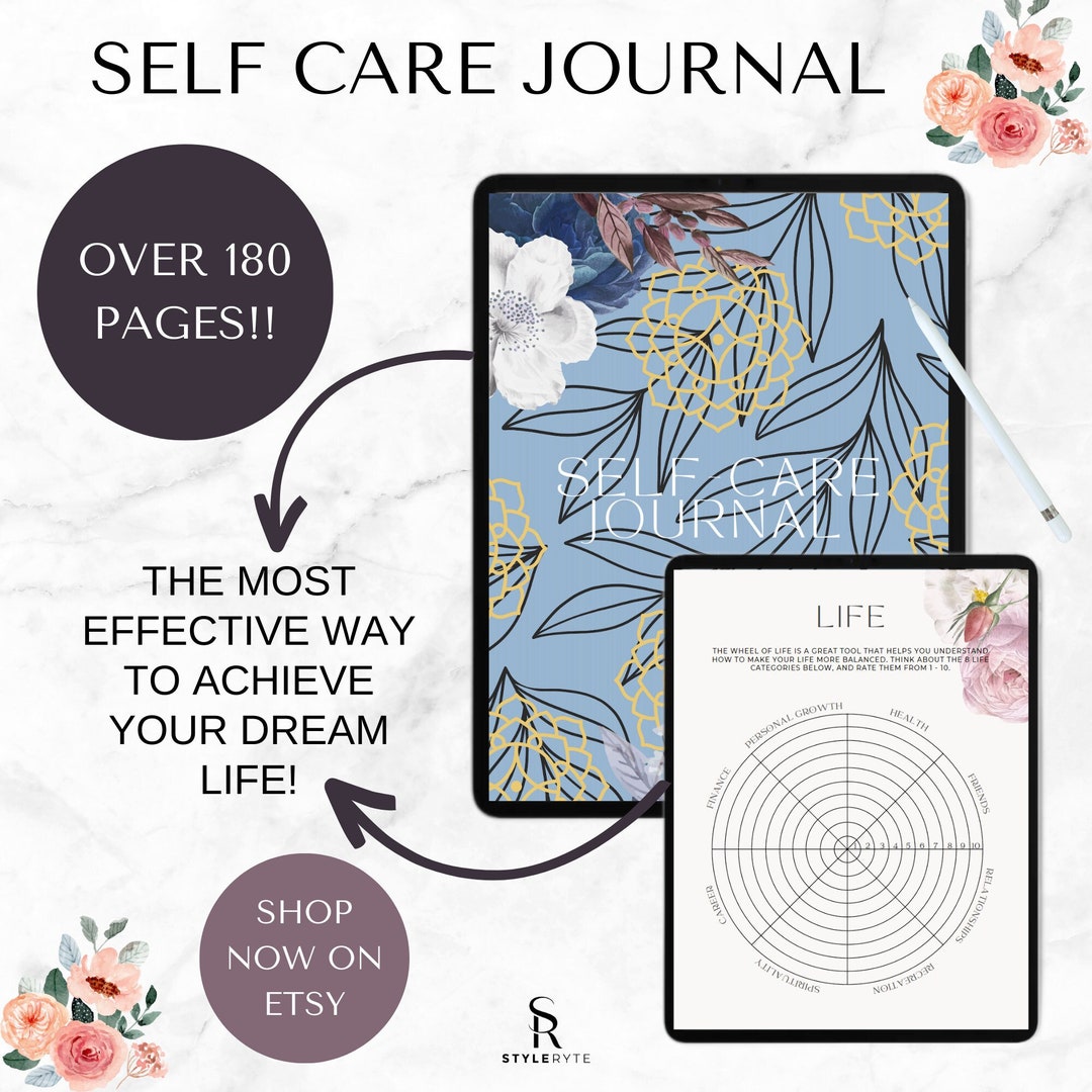 Digital Self Care Journal, Printable Planner, Mental Health Tracker ...