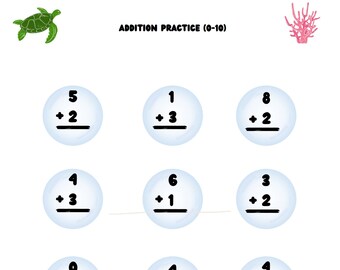 Addition/subtraction Activity Worksheets for Preschoolers - Etsy