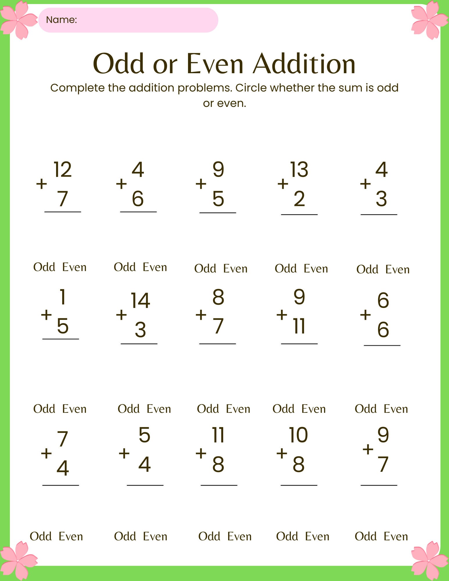 Odd and Even Practice Bundle - Etsy