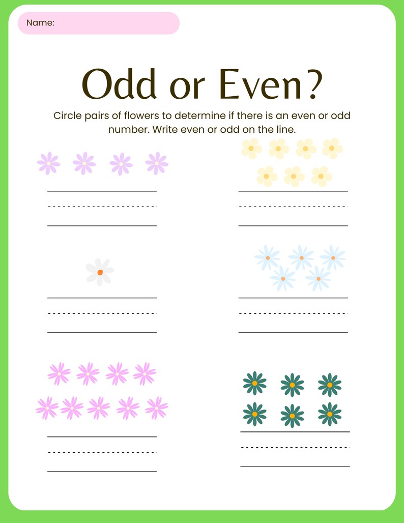 Odd and Even Practice Bundle - Etsy