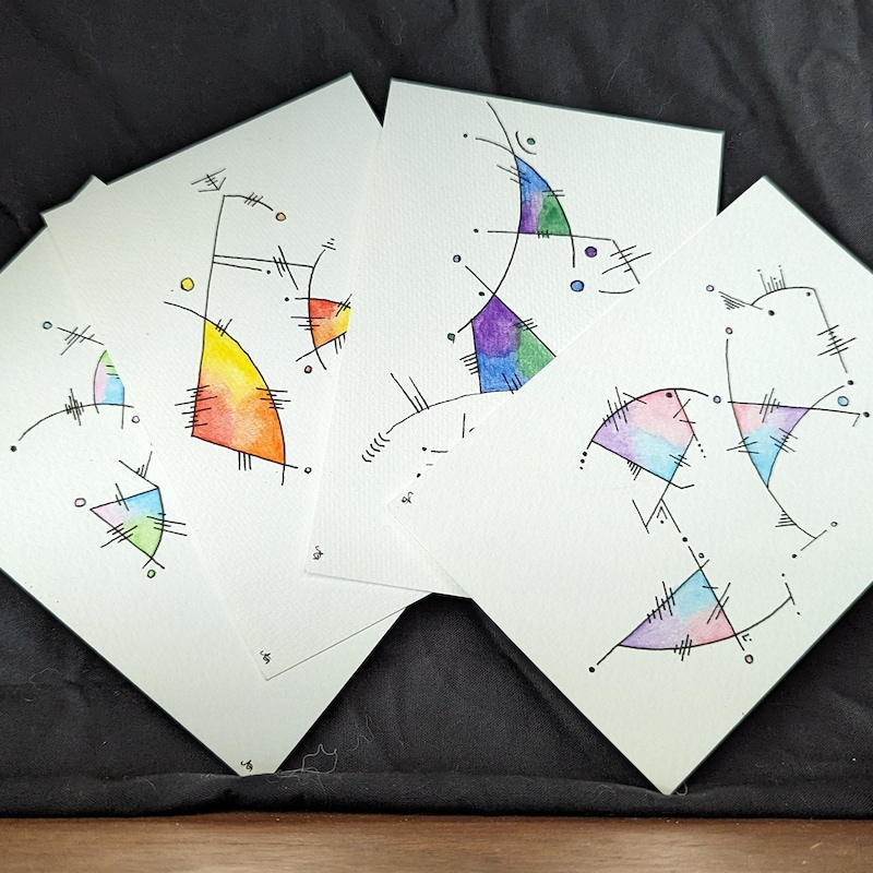 Handpainted Postcard - Etsy