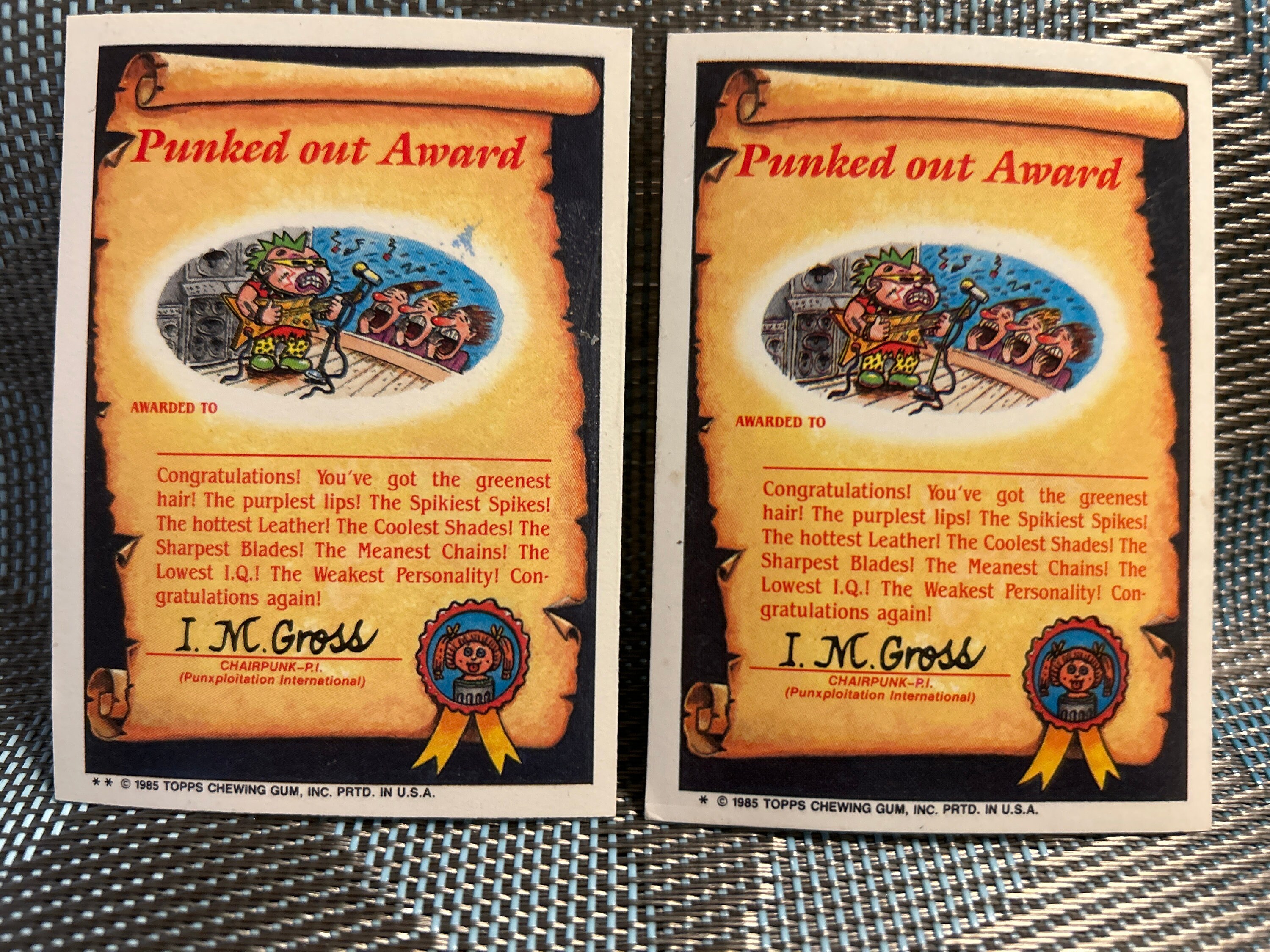 1985 Garbage Pail Kids Stickers-45a/b Leaky Lindsay/messy Tessy - Etsy