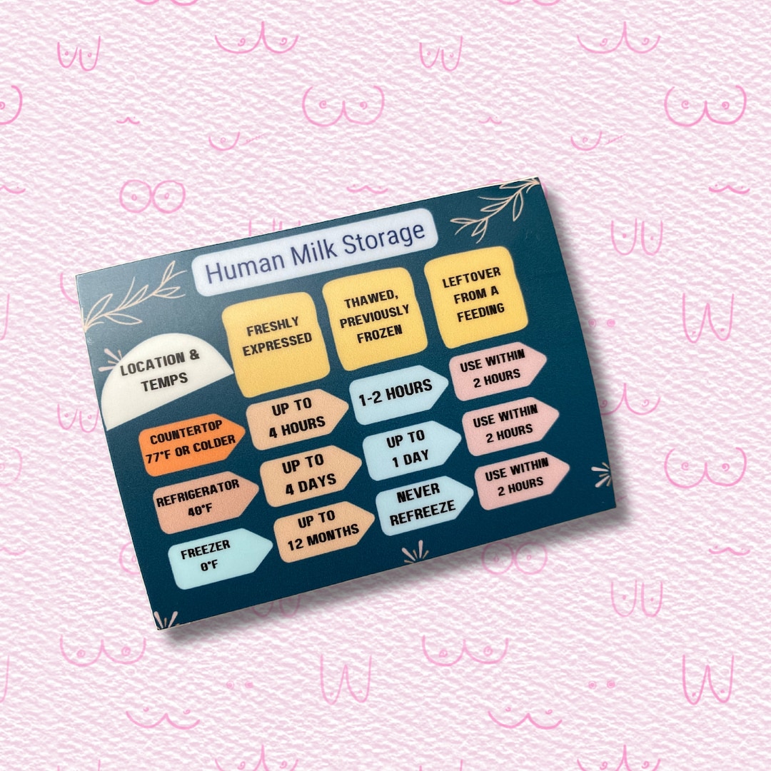 Breastmilk Storage Magnet, Human Milk Storage, CDC Guidelines, Pumping ...