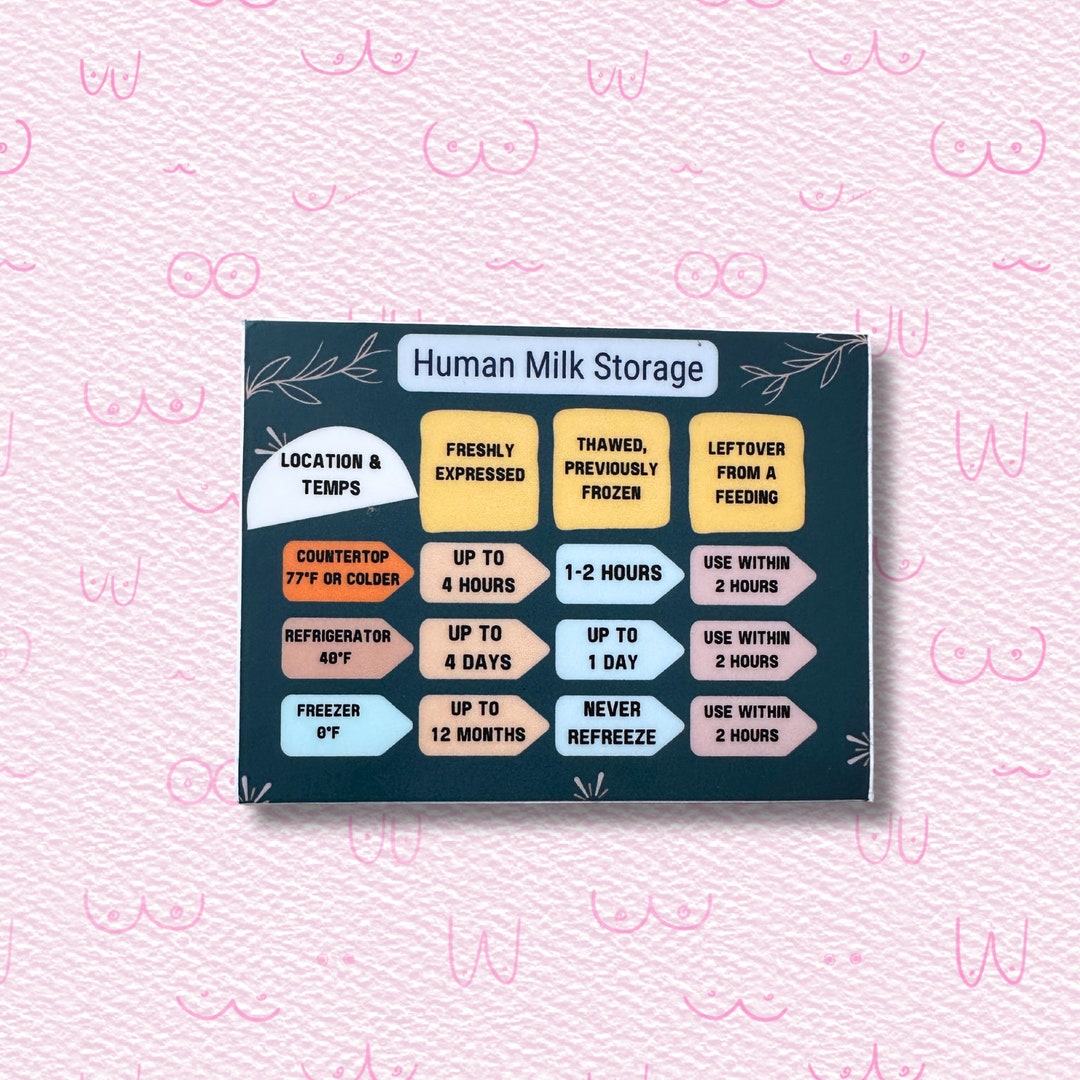 Breastmilk Storage Sticker, Human Milk Storage, CDC Guidelines, Pumping ...