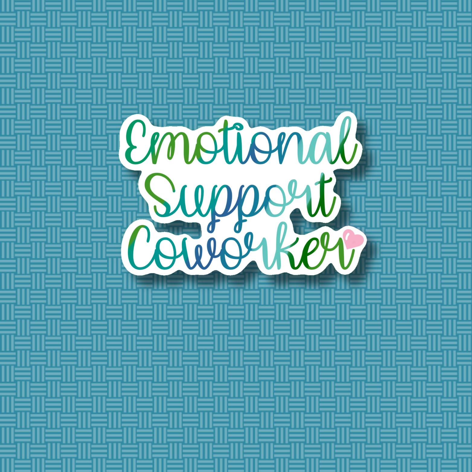 Emotional Support Coworker Sticker - Waterproof Vinyl Gift - Etsy
