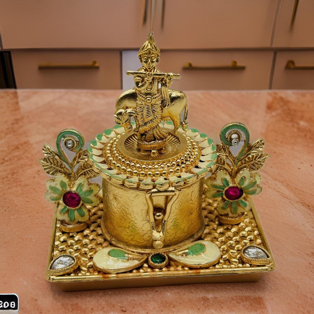 Krishna Kumkum Box Indian Kumkum Box Sindoor Box for Women Traditional ...