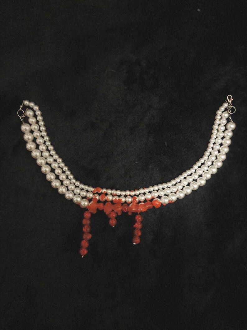 Blood Pearl Necklace - Etsy