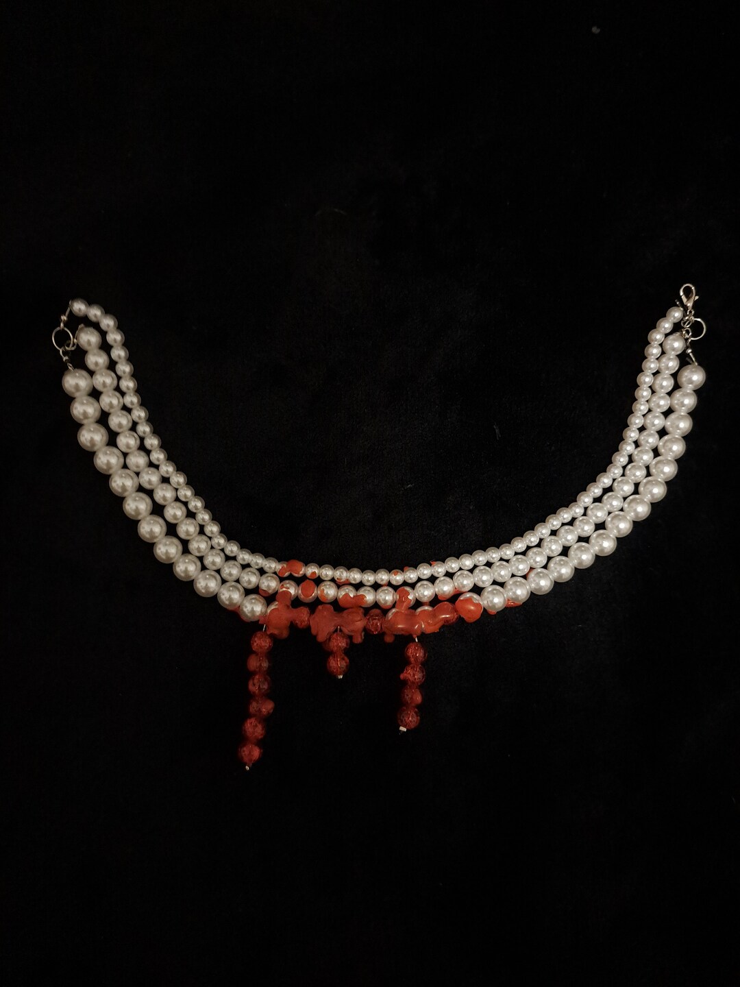 Blood Pearl Necklace - Etsy