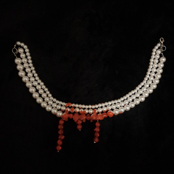 Blood Pearl Necklace - Etsy