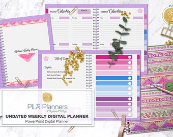 2023 Floral Digital Planner Set 4 Things Included Weekly - Etsy