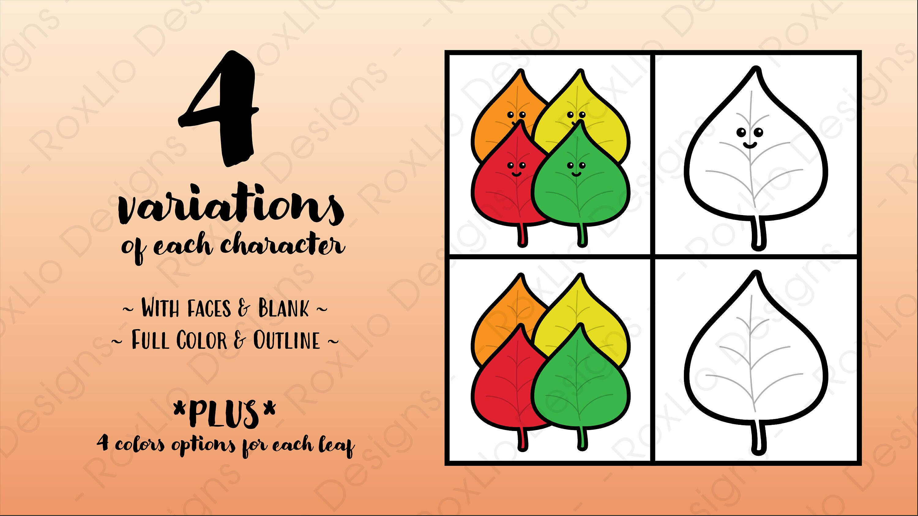 Autumn Character Clipart Bundle PNG SVG commercial Use License - Etsy