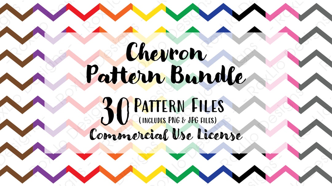 Chevron Pattern Bundle - Background Clipart - PNG - JPG - Commercial ...