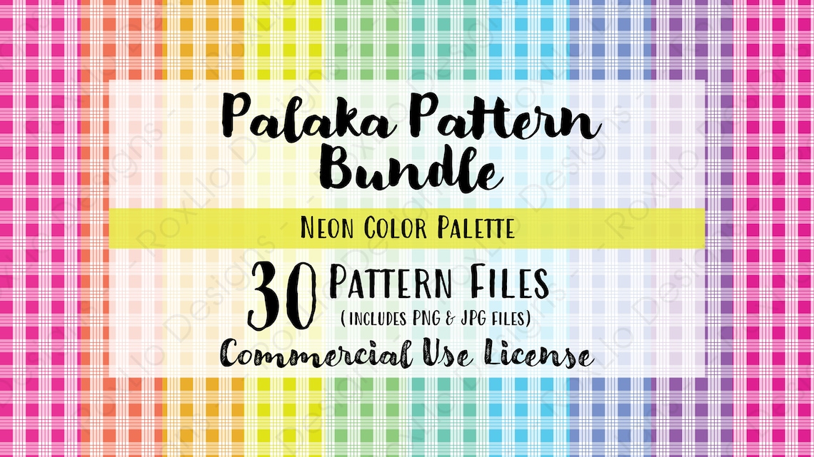 Palaka Pattern Bundle [neon Color Palette] - Background Clipart - PNG ...