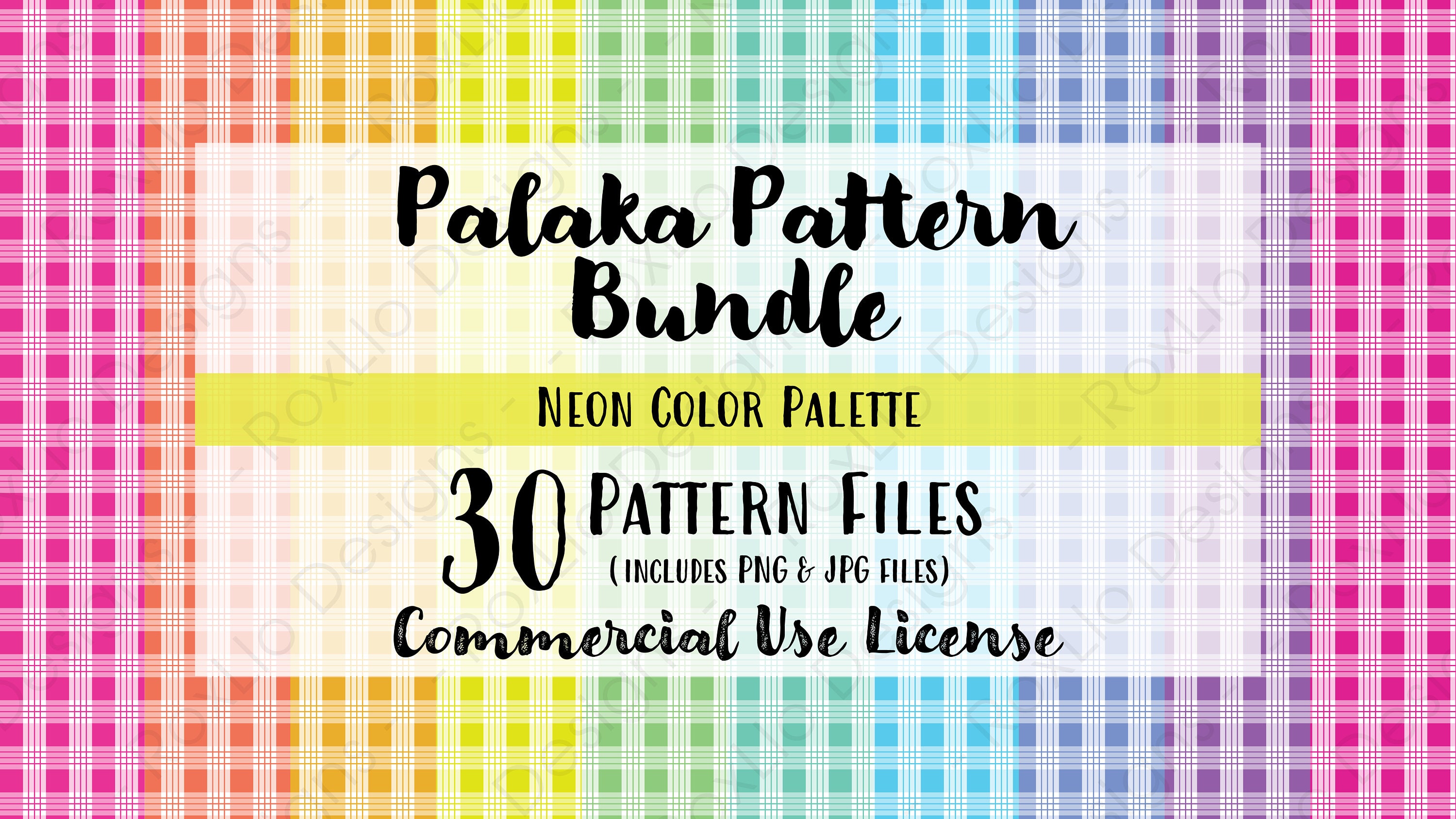 Palaka Pattern Bundle [neon Color Palette] - Background Clipart - PNG ...