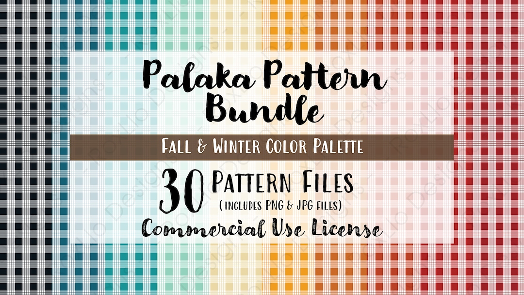 Palaka Pattern Bundle [fall/winter Color Palette] - Background Clipart ...