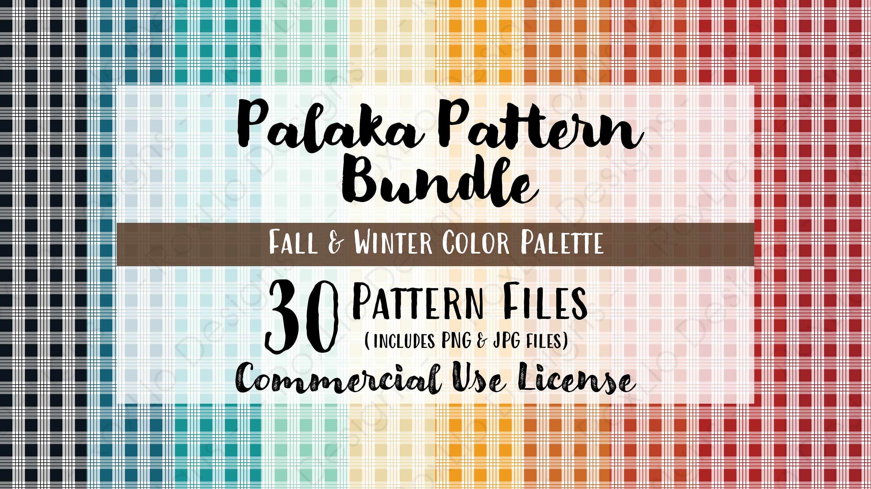Palaka Pattern Bundle [fall/winter Color Palette] - Background Clipart ...