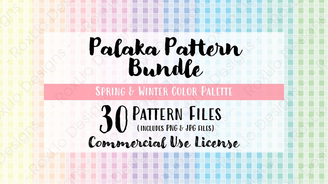 Palaka Pattern Bundle spring/summer Color Palette Background Clipart ...