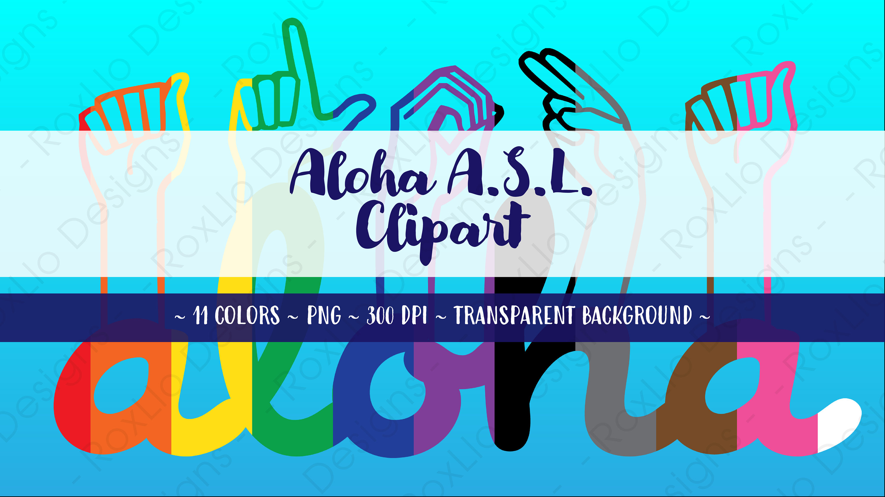 Aloha A.S.L. - Clipart - PNG - Commercial Use License - Etsy