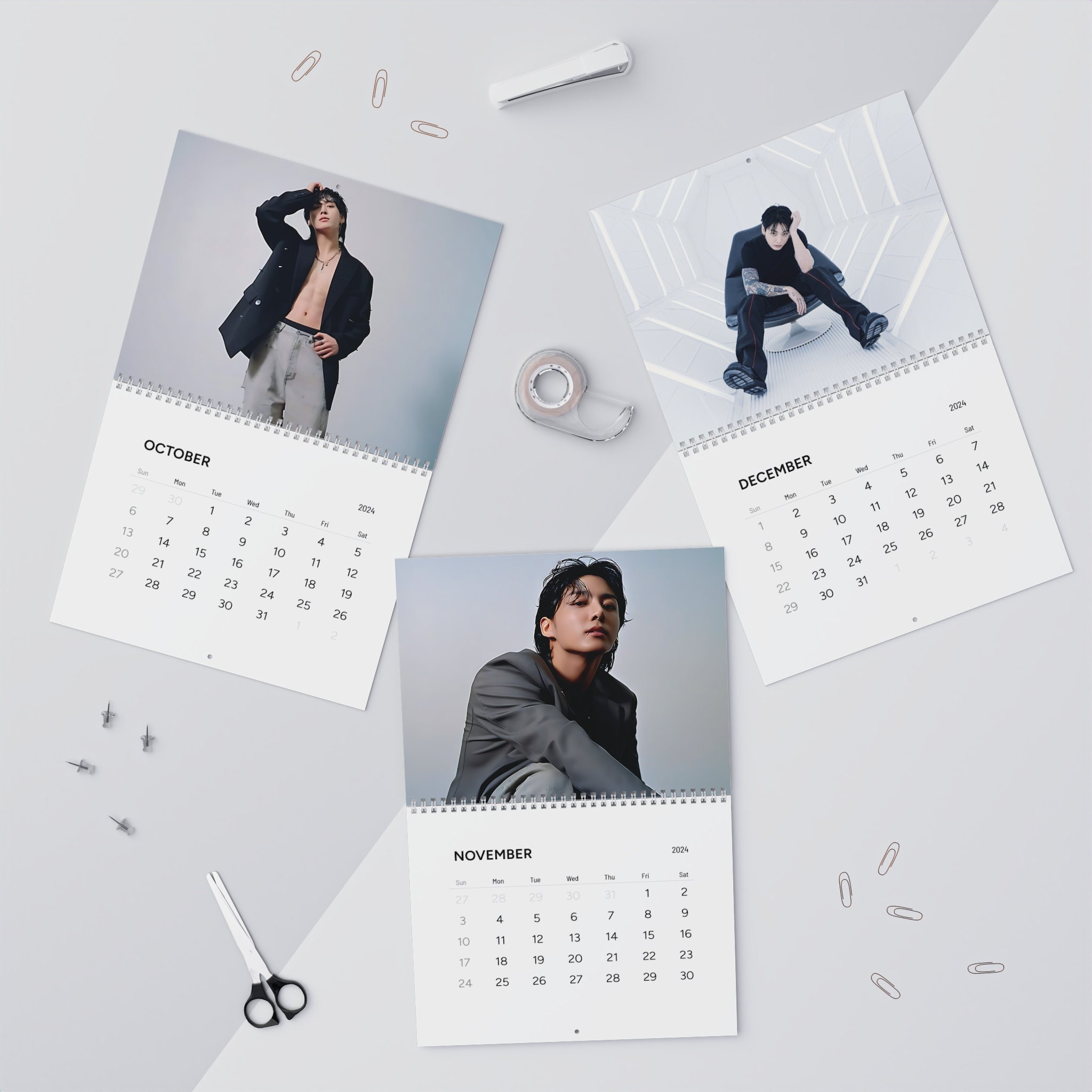 BTS Jungkook Wall Calendar 2024 BTS Calendar, Kpop Gifts for Army ...