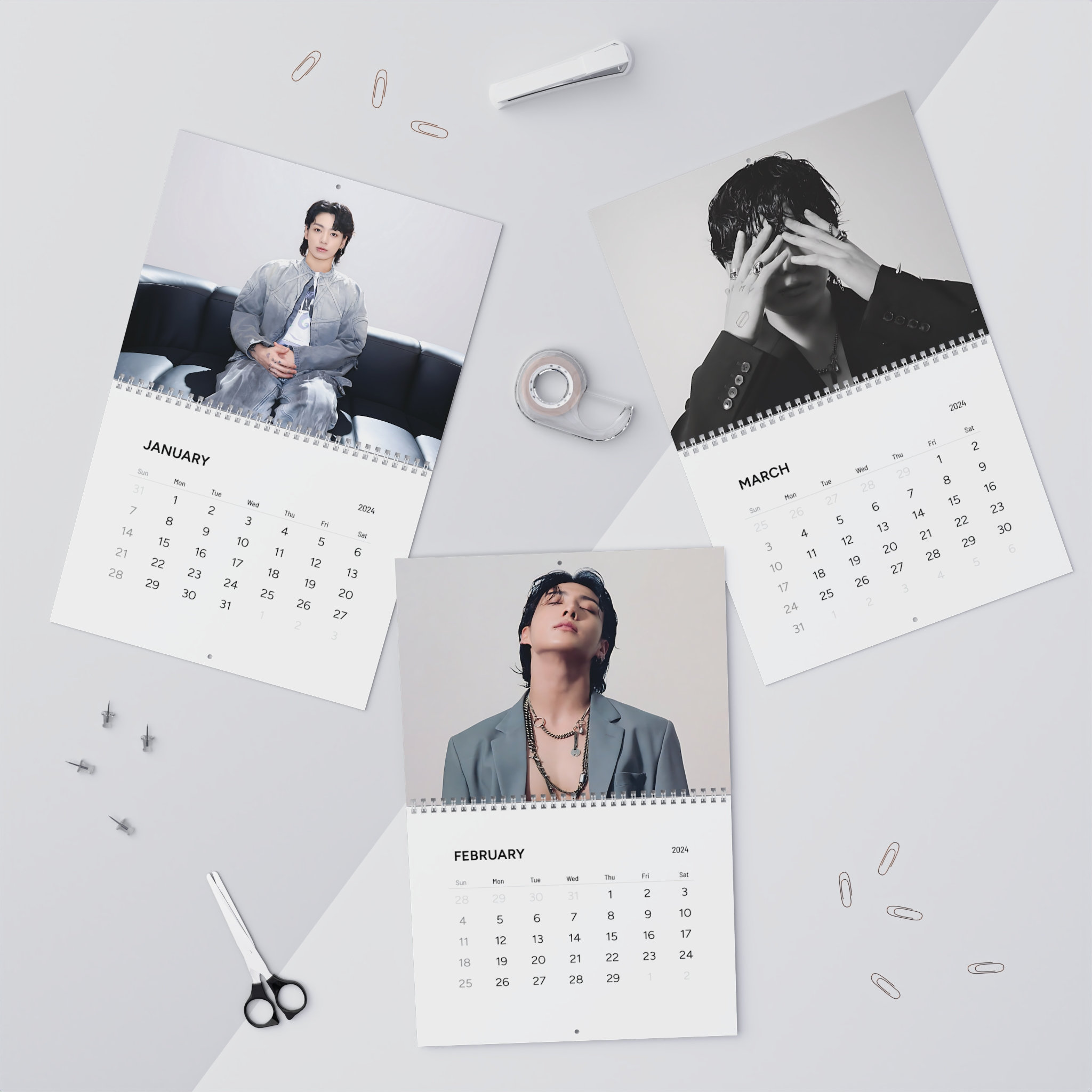 BTS Jungkook Wall Calendar 2024 BTS Calendar, Kpop Gifts for Army ...