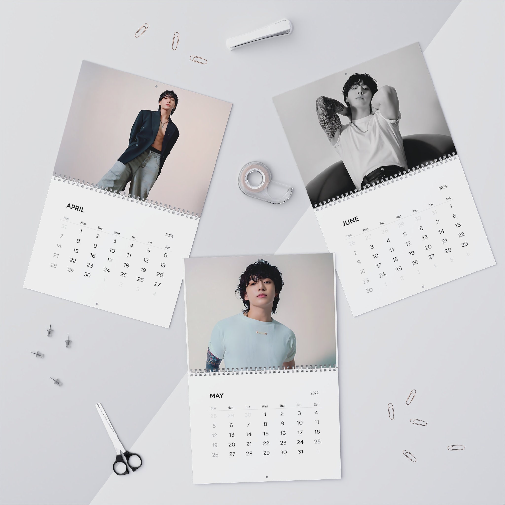 BTS Jungkook Wall Calendar 2024 BTS Calendar, Kpop Gifts for Army ...