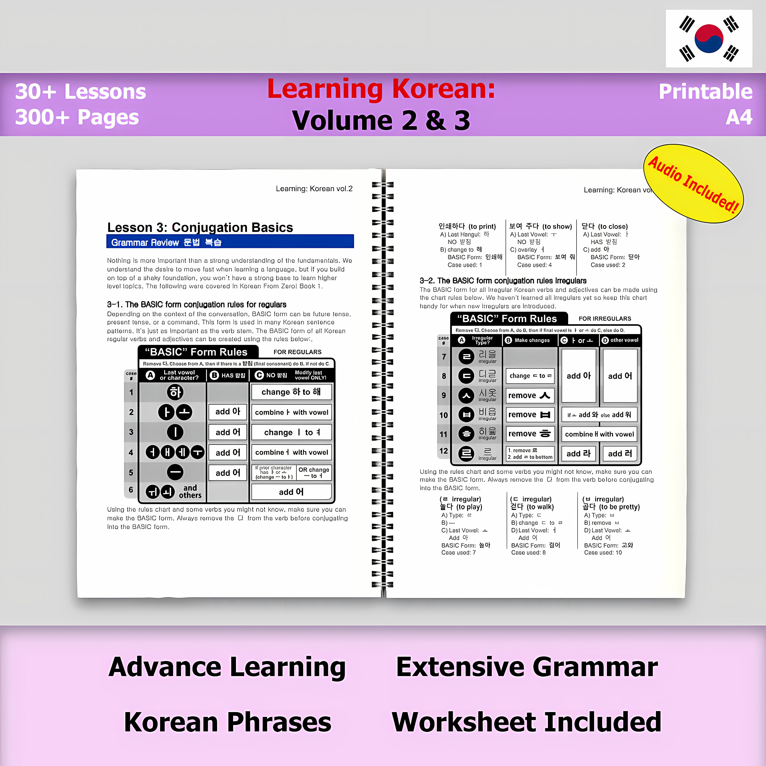 Learning: Korean Vol.2-3 Advance Korean Mastering Korean Extensive ...