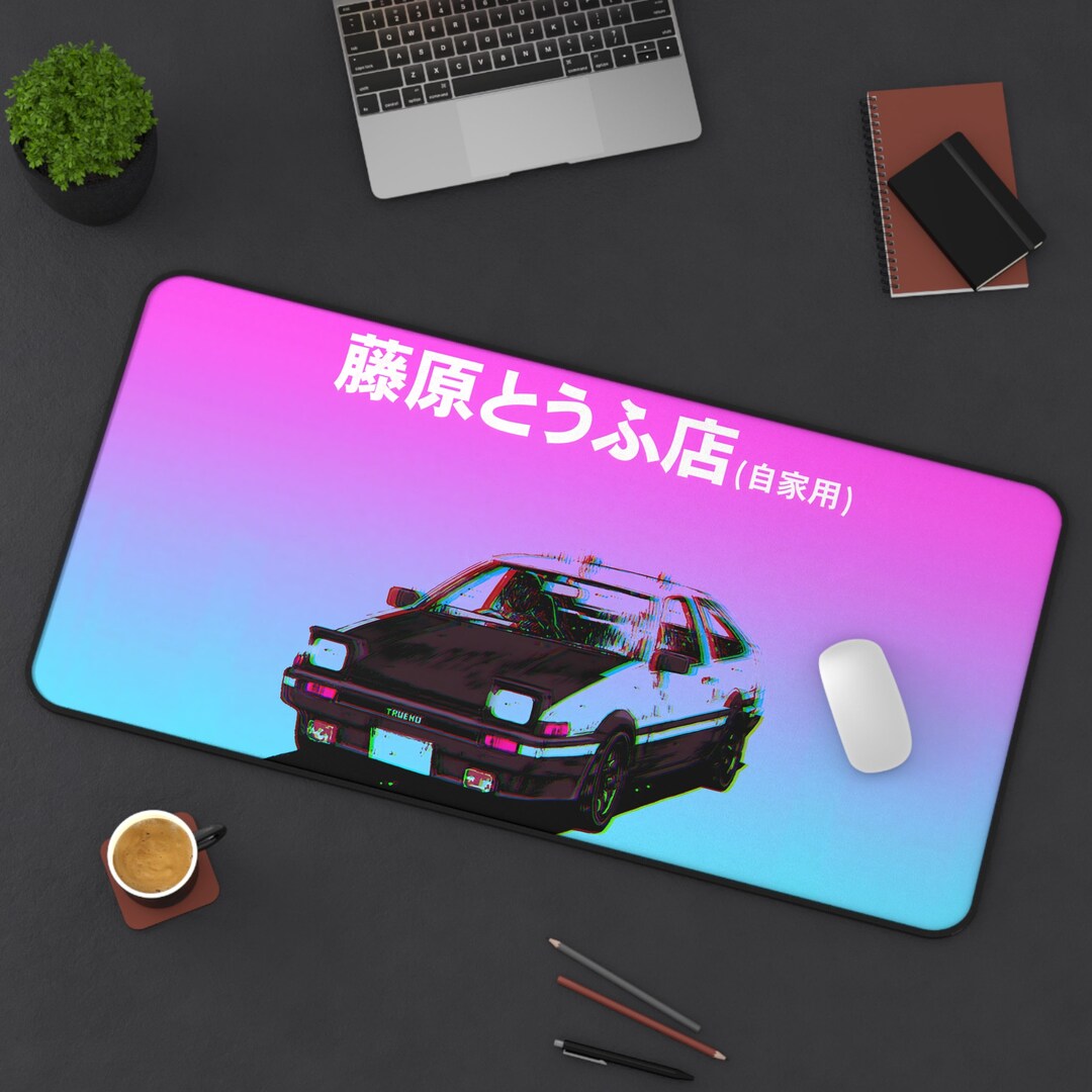 Initial D Neon Punk Desk Mat 3 Sizes Mouse Pad Japanese Gaming Gift ...