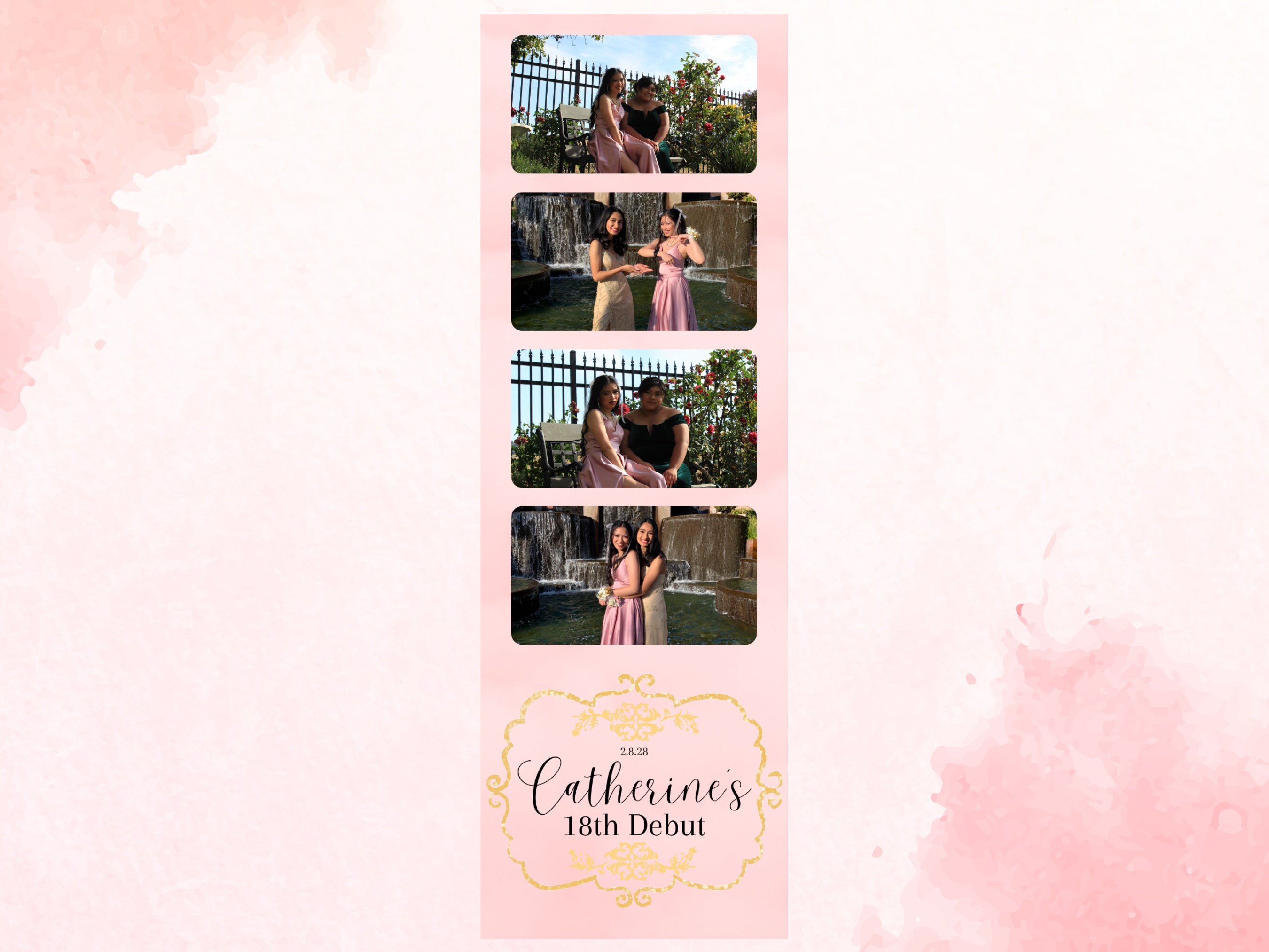 Pink Debut/birthday Photobooth Templates - Etsy