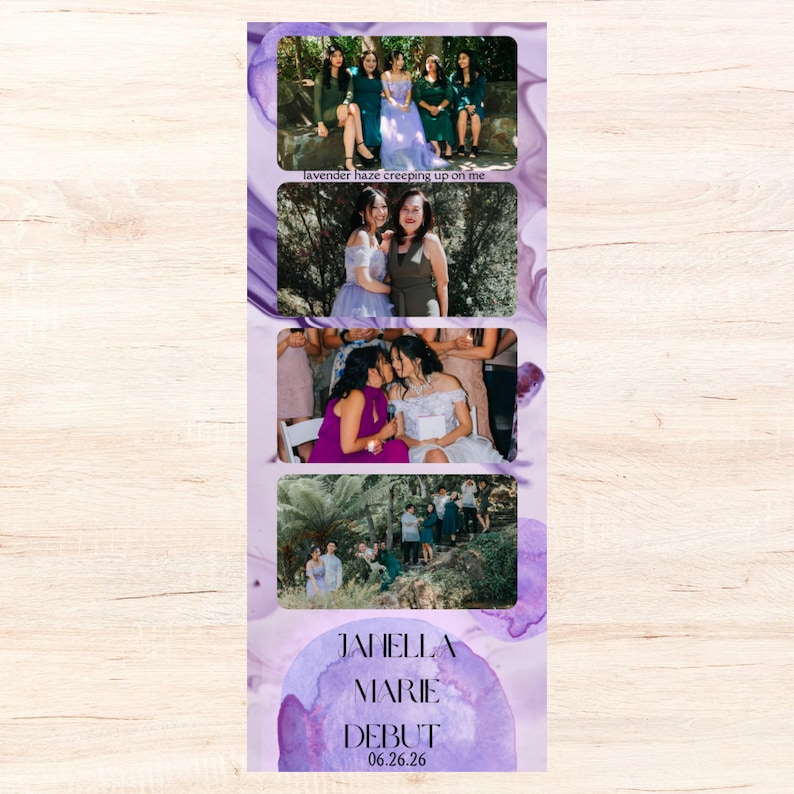Purple Debut/birthday Photobooth Template - Etsy
